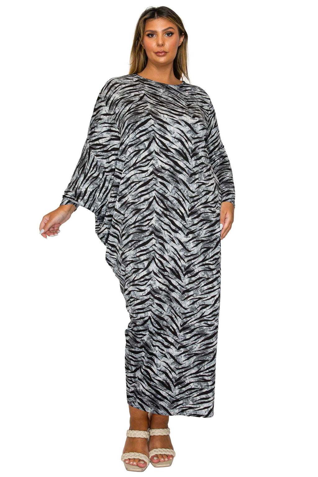 Plus Size Mary J Asymmetrical Maxi Dress – L I V D